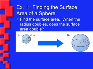 12.6 surface area & volume of spheres | PPT
