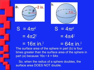 12.6 surface area & volume of spheres | PPT