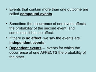 12.8 independent and dependent events 1 | PPT