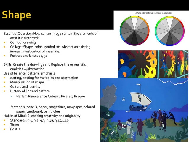 9th grade curriculum | PPTX | Drawing and Sketching | Arts and Crafts