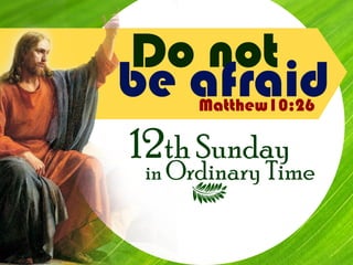 (Homily Illustration) 12th Sunday in Ordinary Time Cycle A | PPT