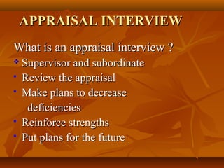 12 ajmal malik-what is an appraisal interview | PPT