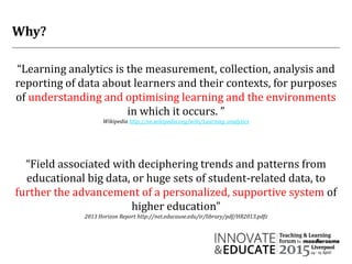 Analysing analytics, what is learning analytics? | PPT