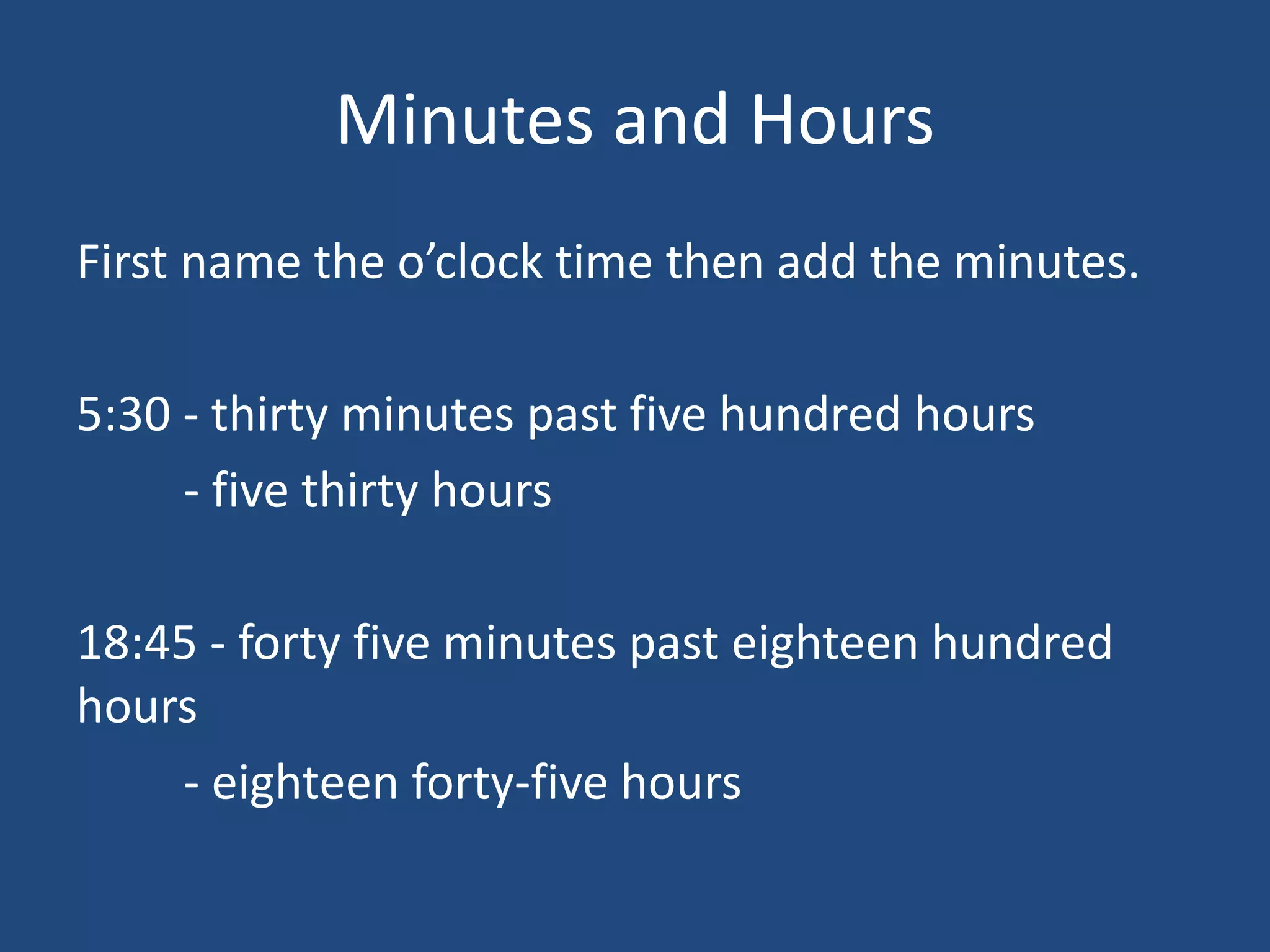 12 & 24 hour time conversion chart | PPTX