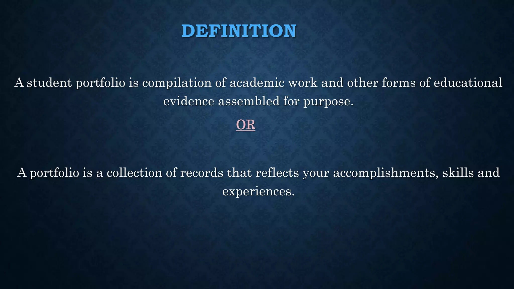 Introduction to Portfolio | PPTX