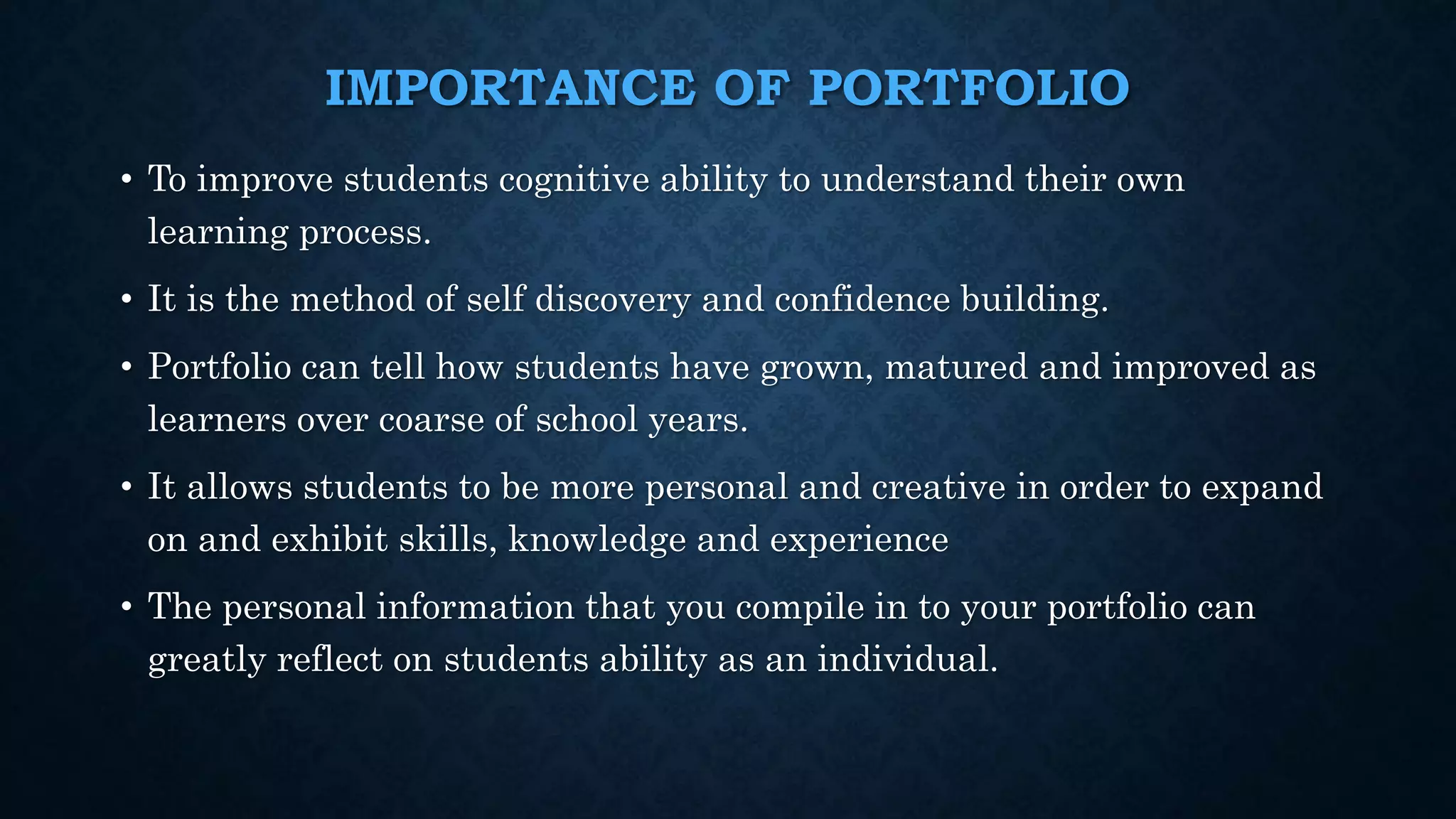 Introduction to Portfolio | PPTX