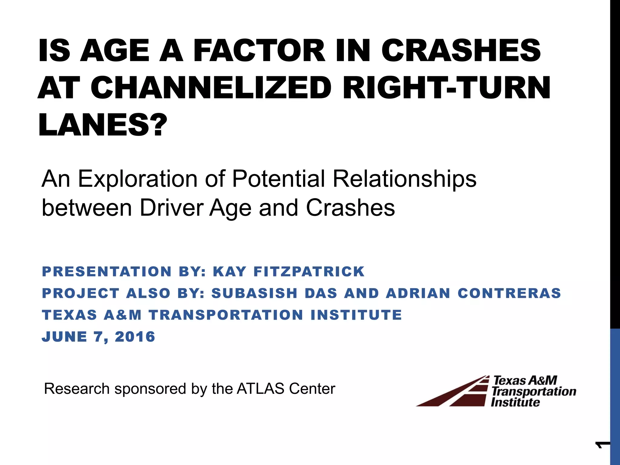 Is Age a Factor in Crashes at Channelized Right-Turn Lanes? | PDF ...