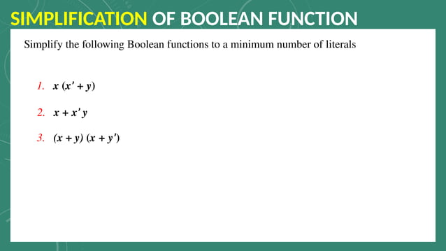 12 - Basic Identities of Boolean Algebra.pptx