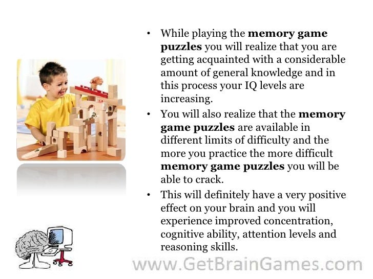 Benefits Of The Memory Games Puzzle Benefits Of The Memory Games Puzzle