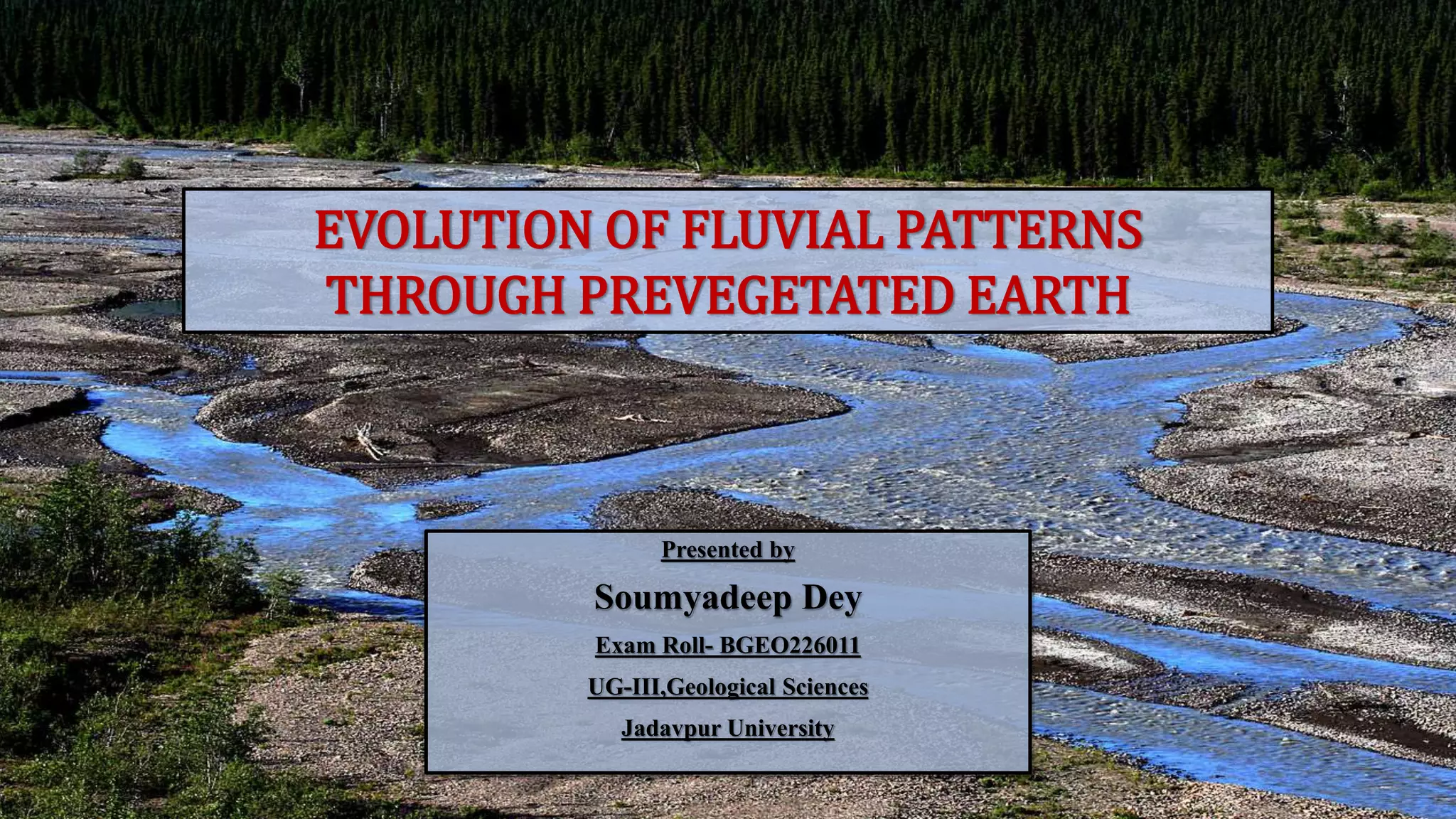 EVOLUTION OF FLUVIAL PATTERNS THROUGH PREVEGETATED EARTH | PPT ...