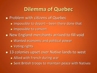 British North America 1763-1787 | PPTX