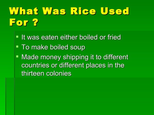 12 Cash Crops From The Thirteen Colonies | PPT
