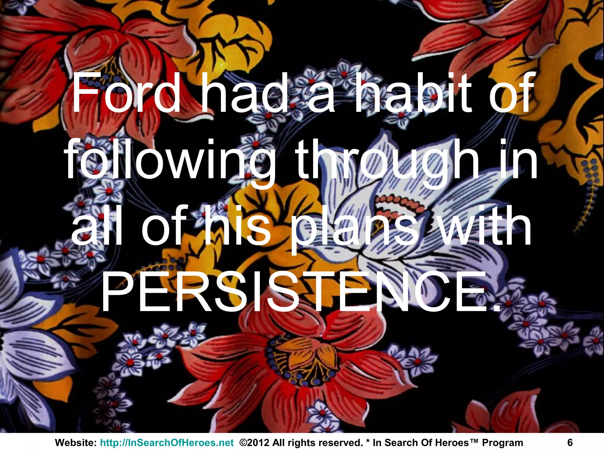 Napoleon Hill Think and Grow Rich Persistence Part1 | PPT