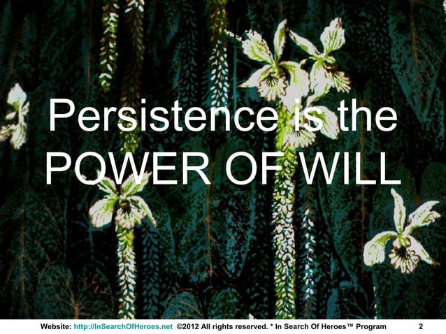 Napoleon Hill Think and Grow Rich Persistence Part1 | PPT