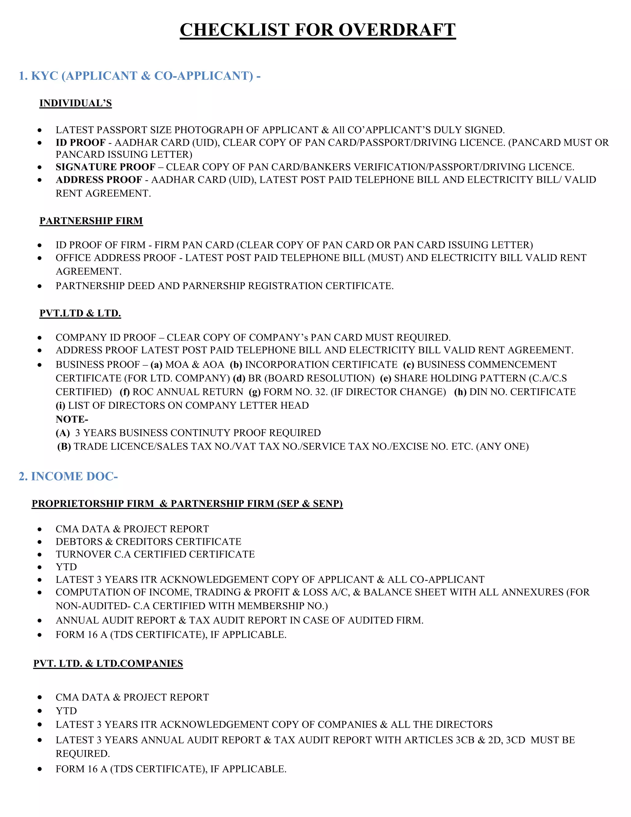 12 checklist-for-overdraft | PDF