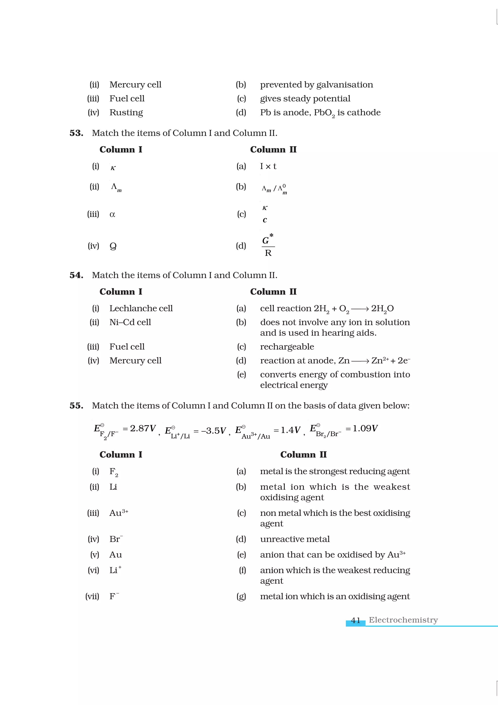 chemistry exemplar class 12 electrochemistry pdf | PDF
