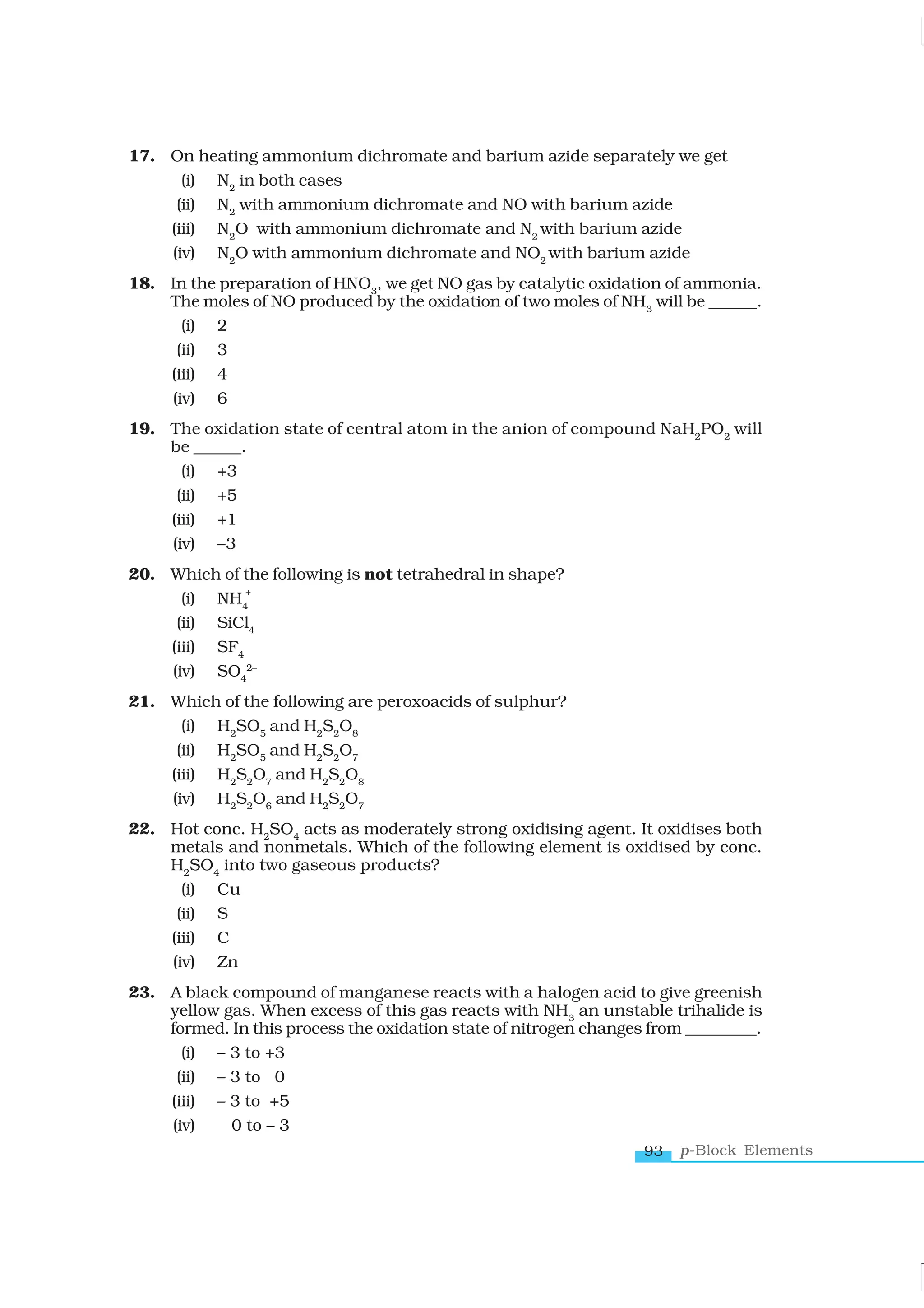chemistry exemplar class 12 p-Block Elements pdf | PDF
