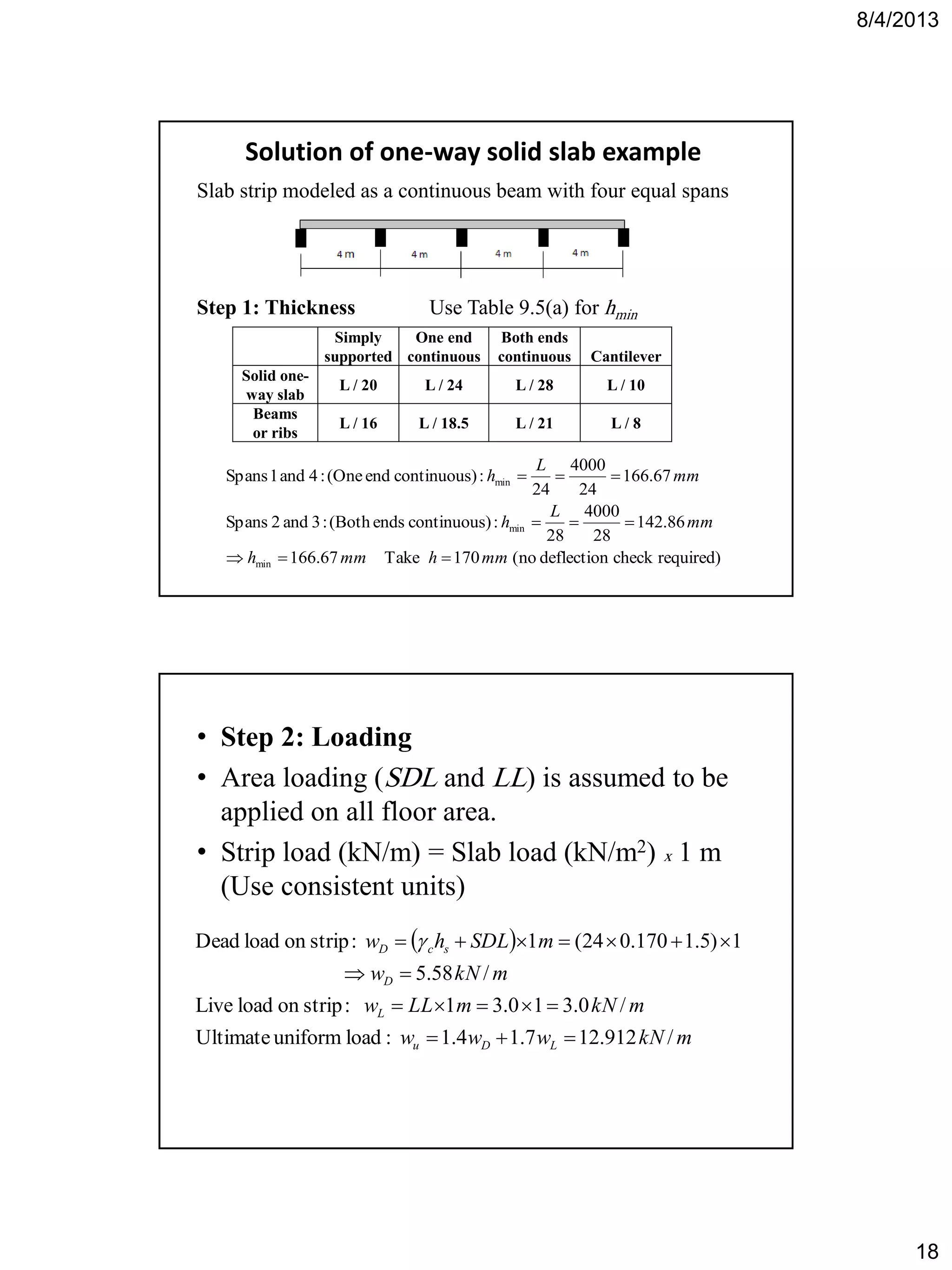 Lec11 Continuous Beams and One Way Slabs(1) (Reinforced Concrete Design ...