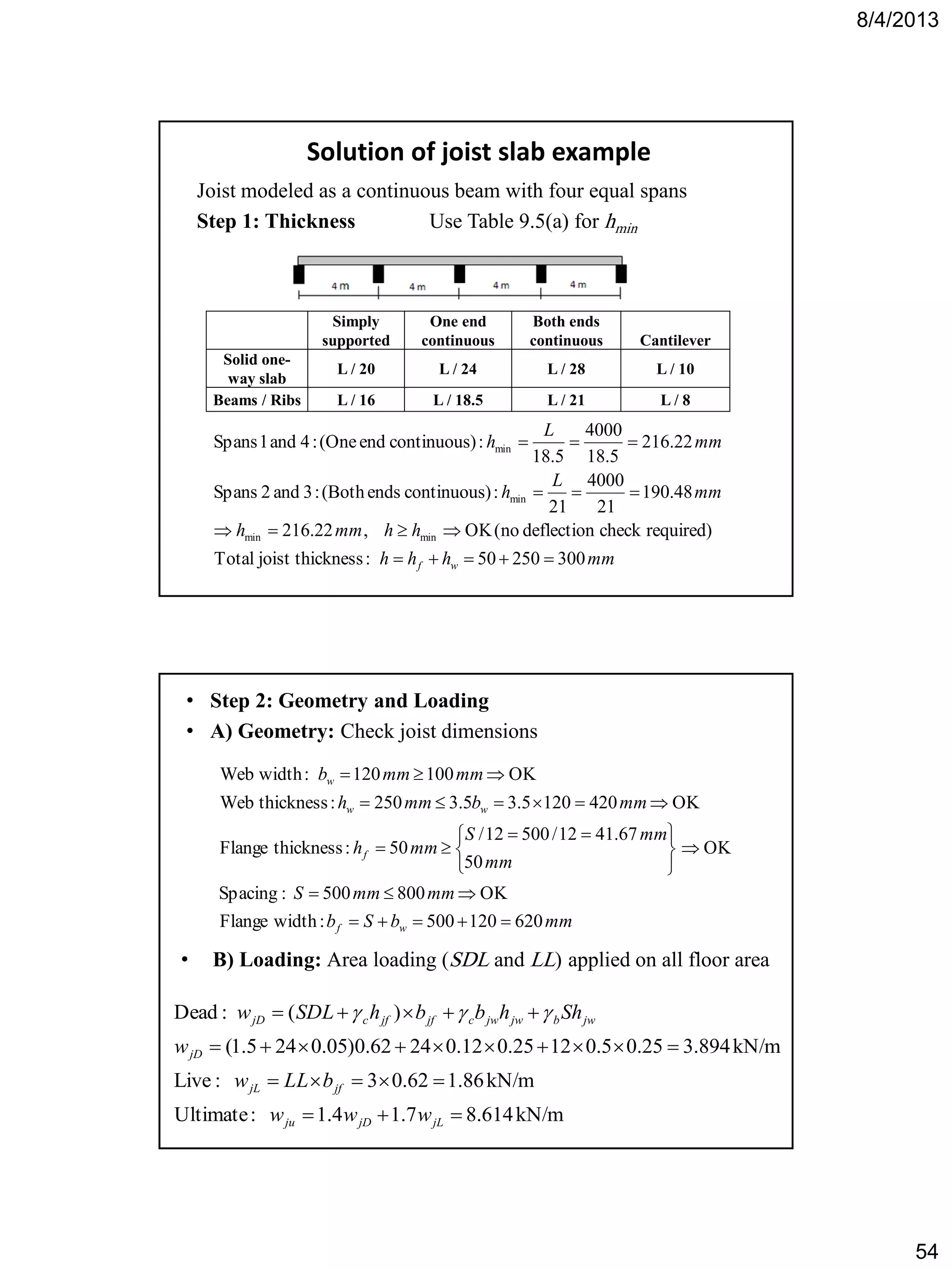 Lec11 Continuous Beams and One Way Slabs(1) (Reinforced Concrete Design ...