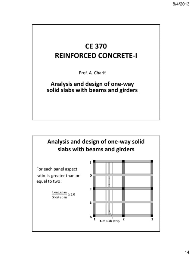 Lec11 Continuous Beams and One Way Slabs(1) (Reinforced Concrete Design ...