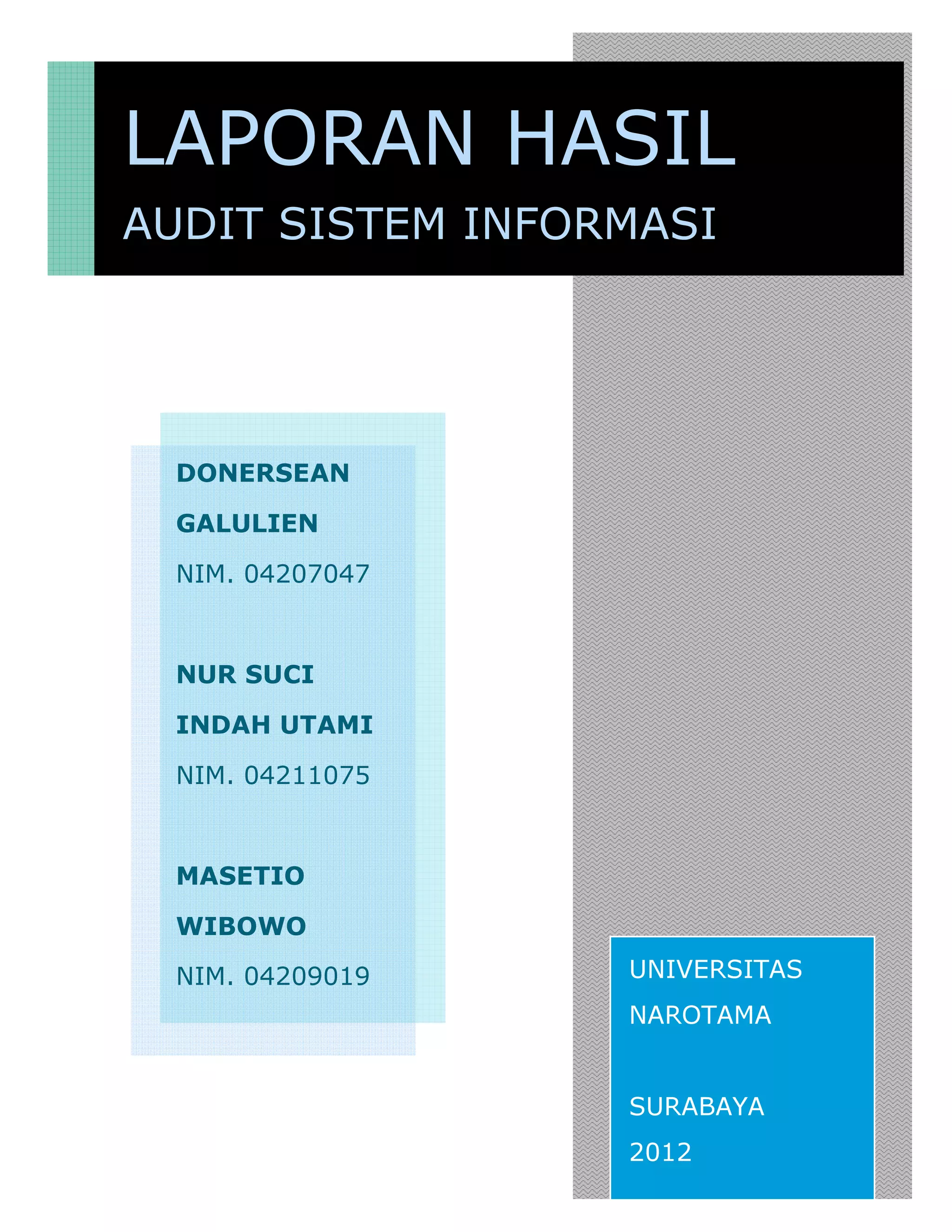 12. contoh-laporan-audit-kelompok-2 | PDF