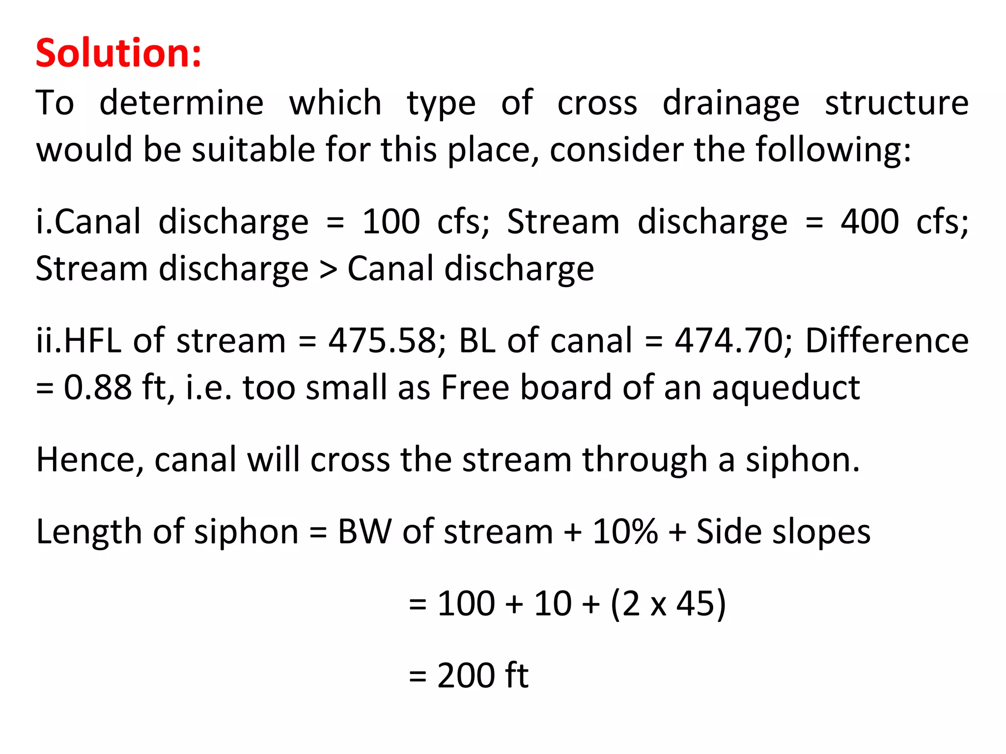 Drainage Engineering (cross drainage structures) | PPT