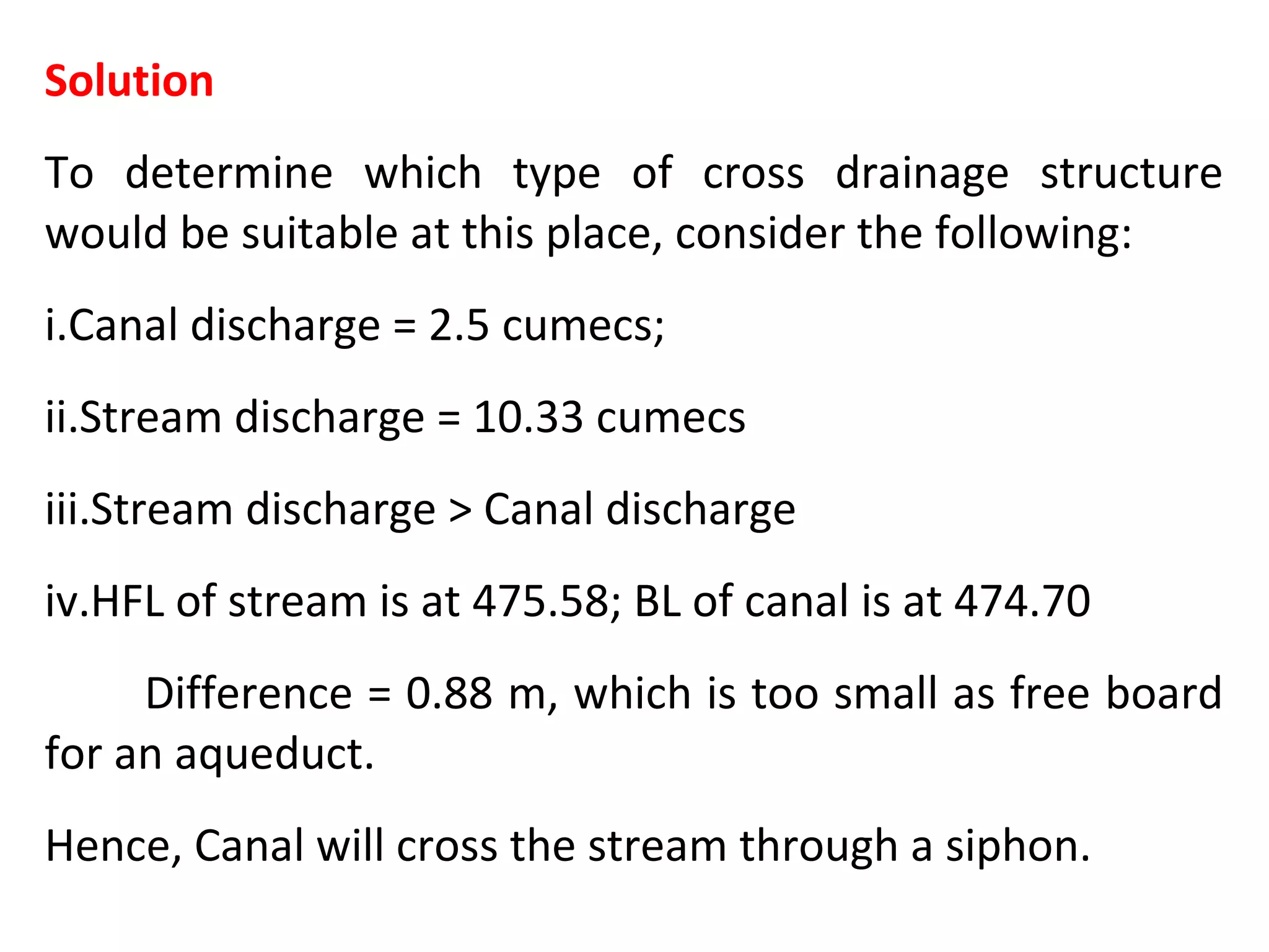 Drainage Engineering (cross drainage structures) | PPT