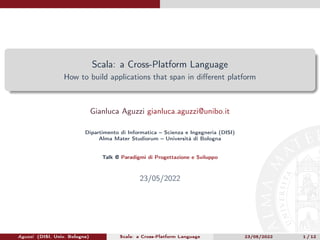 Scala: a Cross-Platform Language | PPT