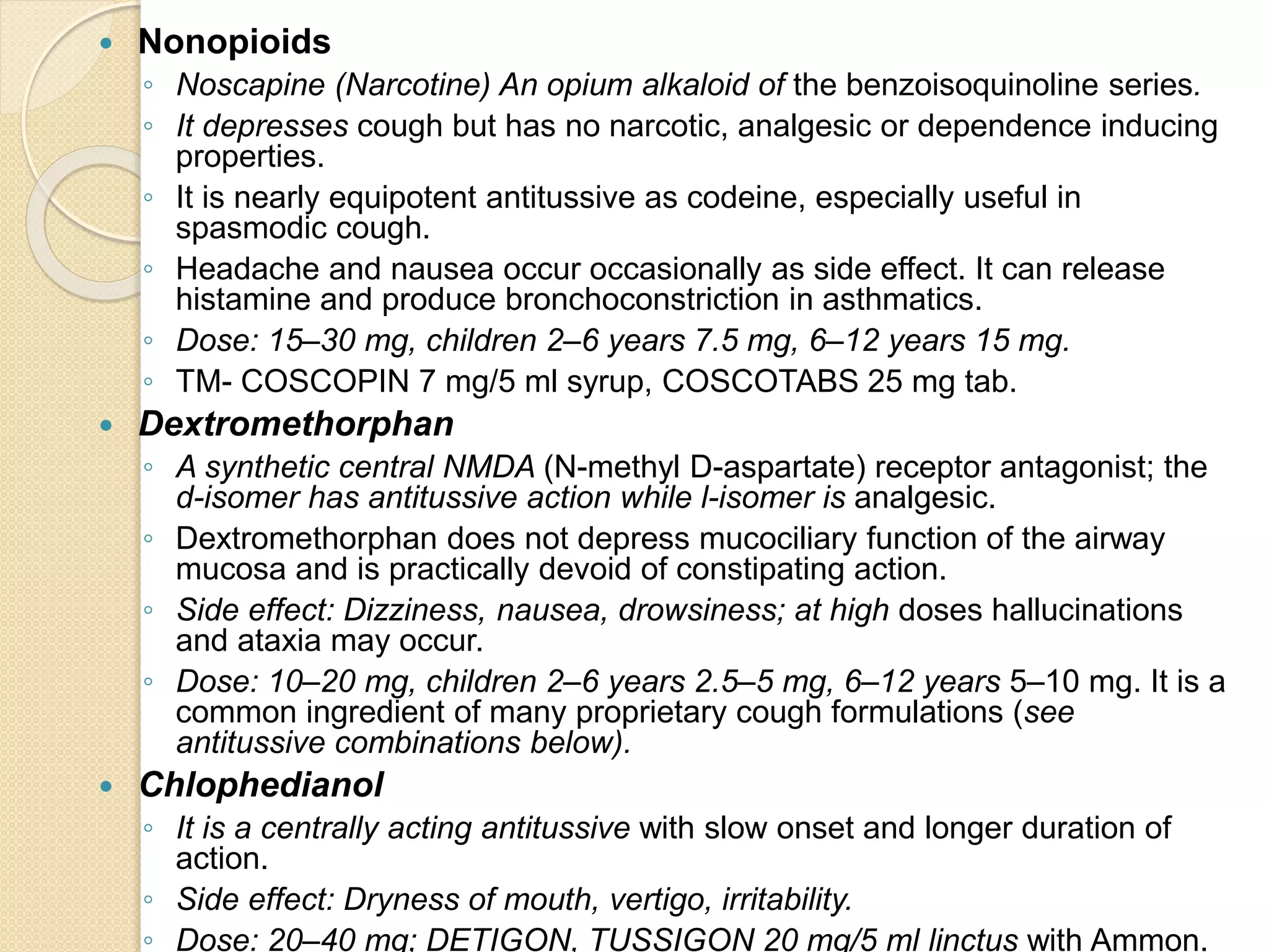 Demulcents and expectorants | PPTX