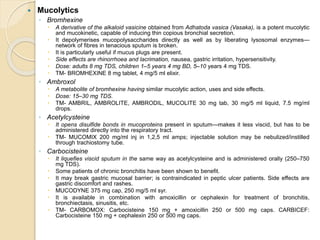 Demulcents and expectorants | PPTX