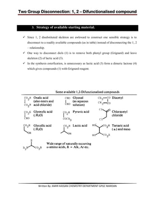 1,2 difunctionalised compound | PDF