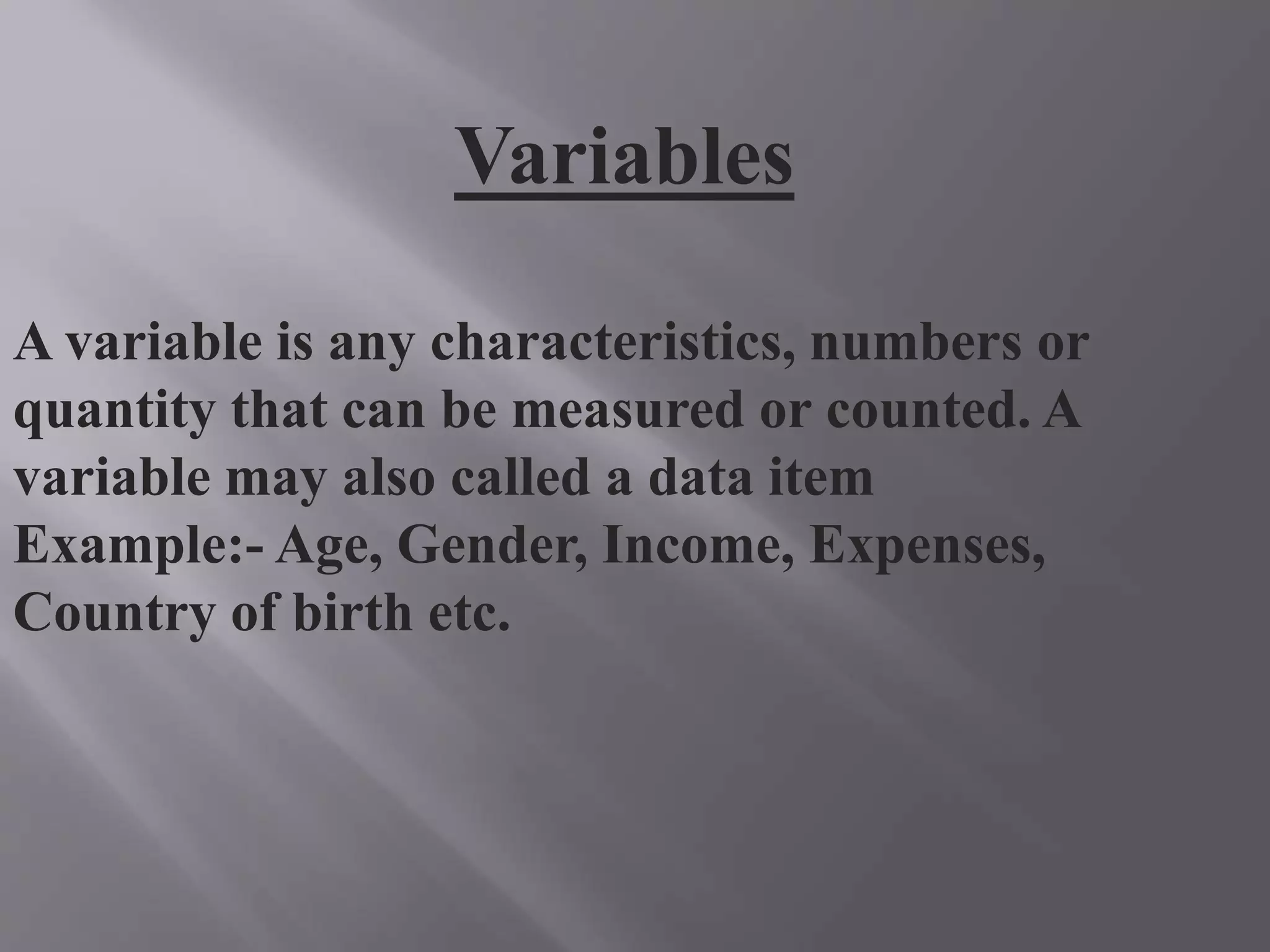 Types of Variables | PPTX
