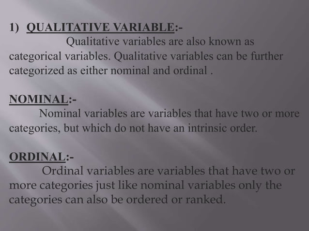 Types of Variables | PPT
