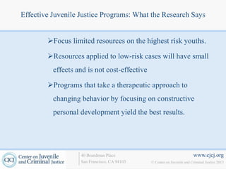 12. effective juvenile justice intervention | PPTX