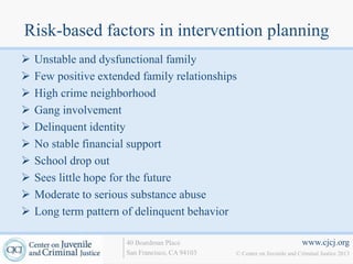 12. effective juvenile justice intervention | PPTX