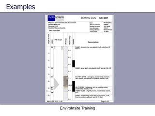 EnviroInsite training workshop - Creating boring logs | PPTX