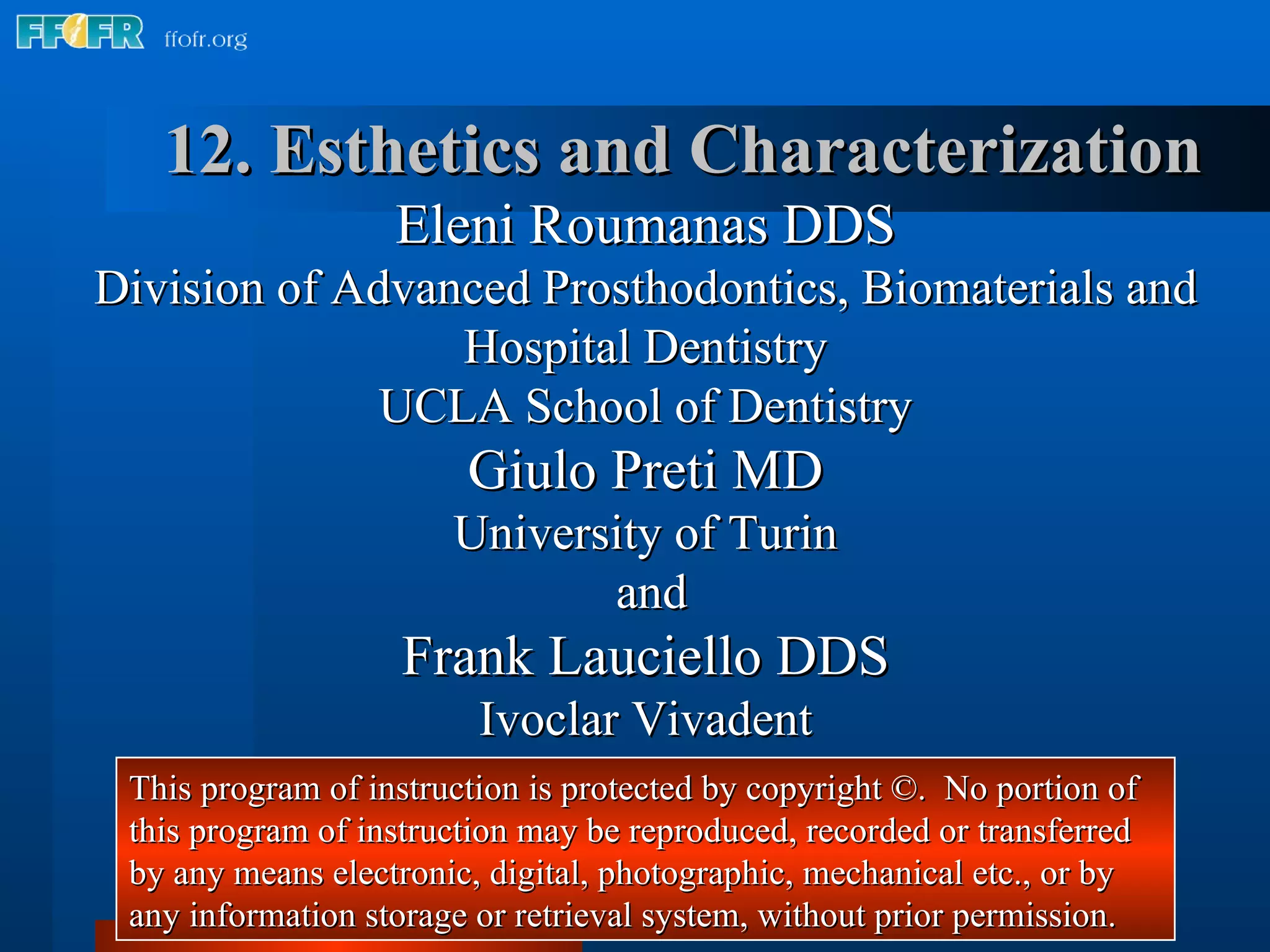 12.esthetics&characterization | PPT
