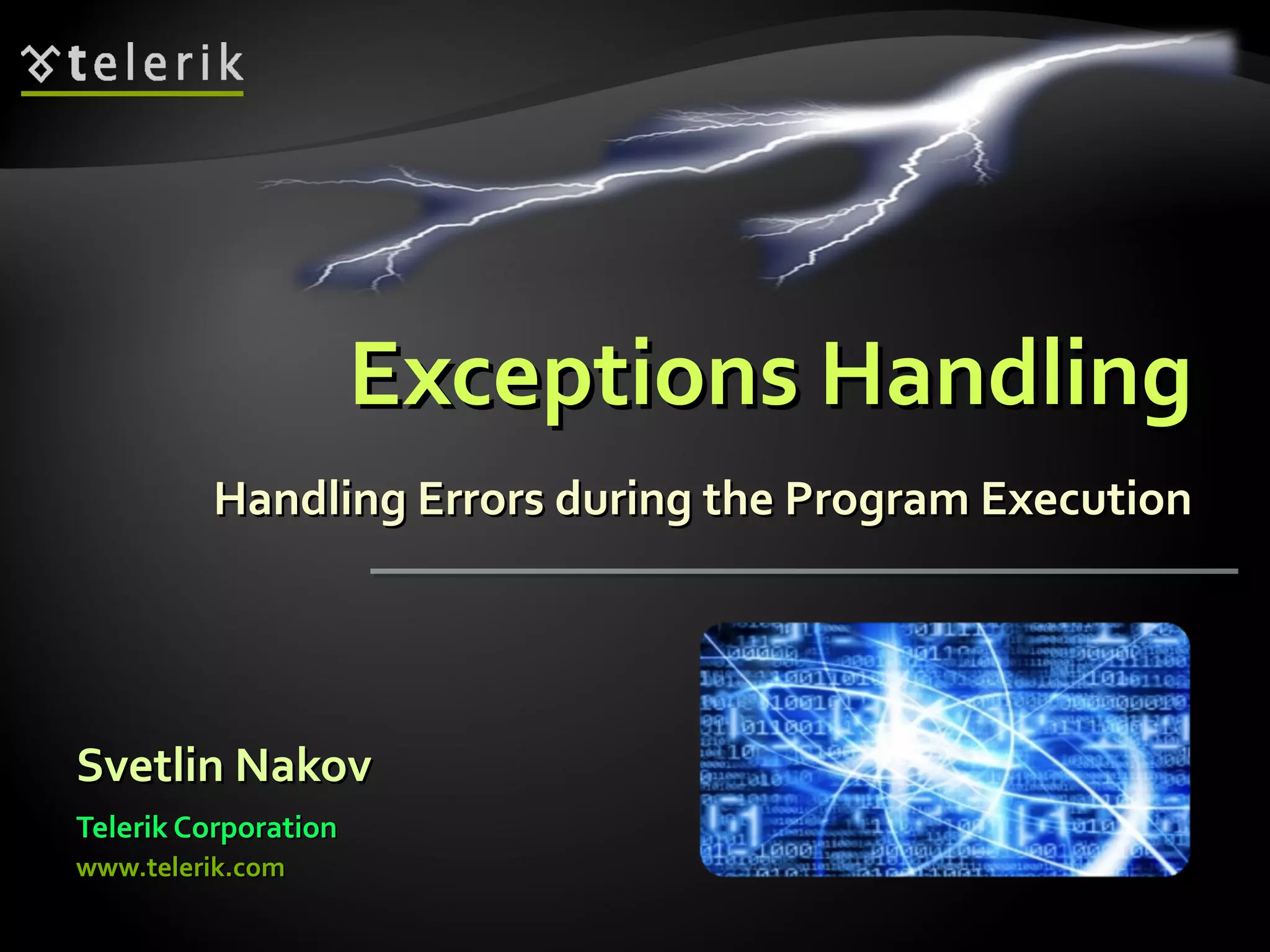 C# Exceptions Handling | PPT