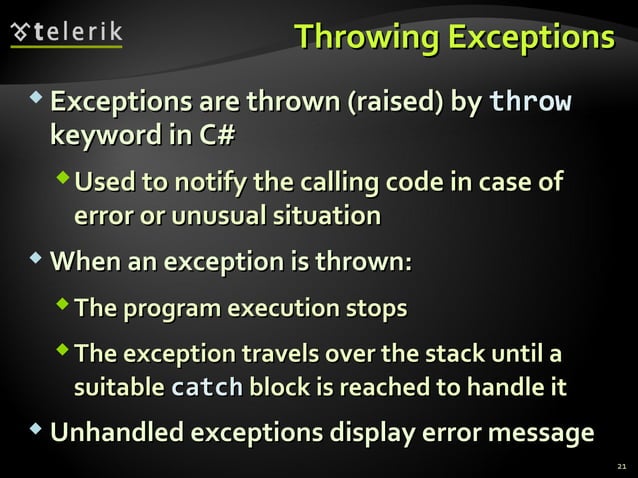 C Exceptions Handling