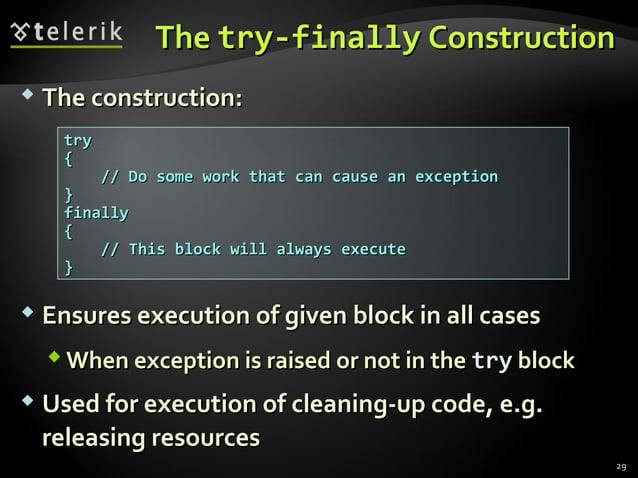 C Exceptions Handling