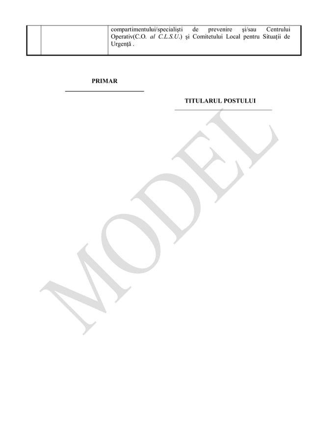 Fisa postului cadru tehnic p.s.i.-model | PDF