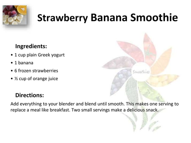 12 Fruit-Smoothies-Recipes | PPTX | Nutrition | Healthy Living