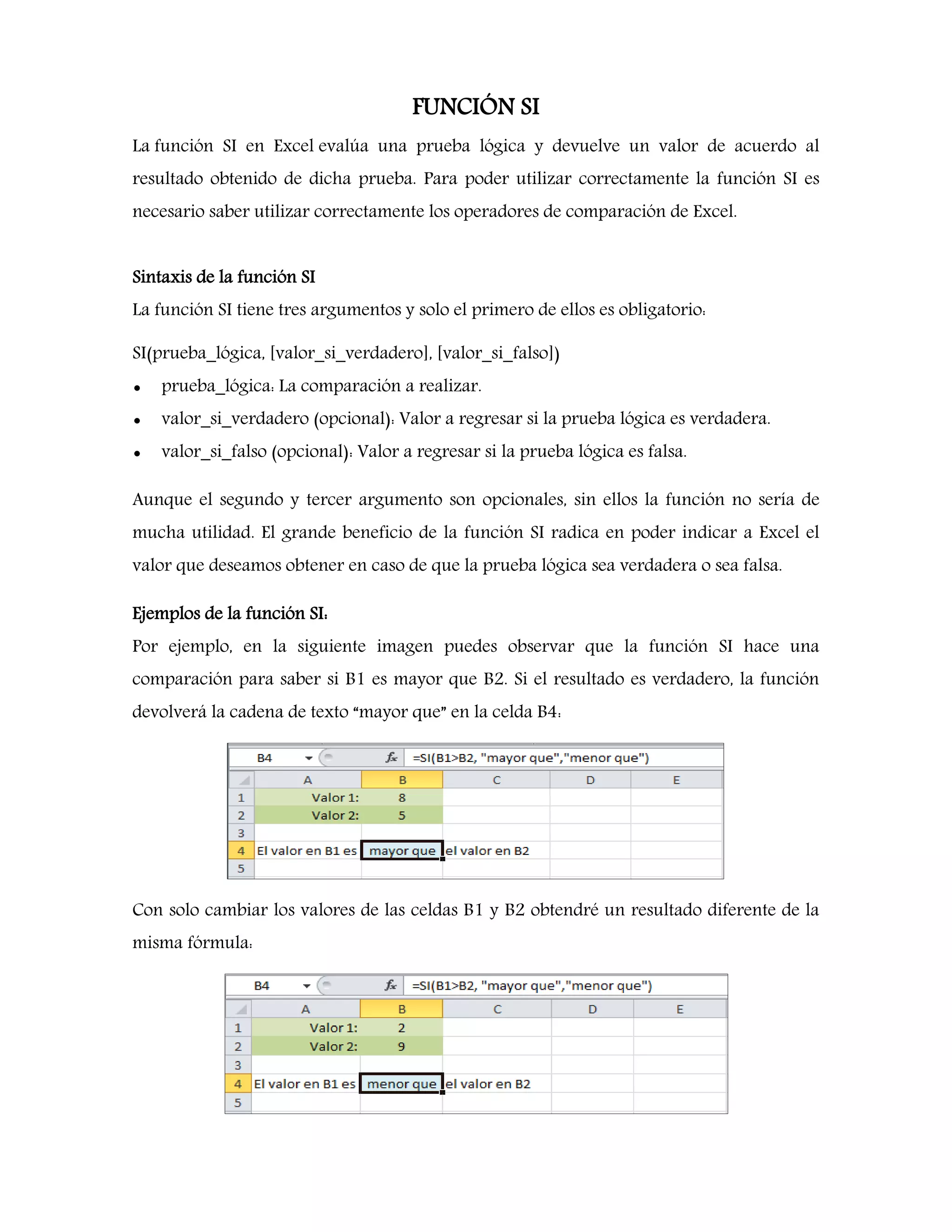 Función si condicional | PDF