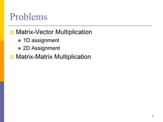 Hard to Paralelize Problems: Matrix-Vector and Matrix-Matrix | PPTX