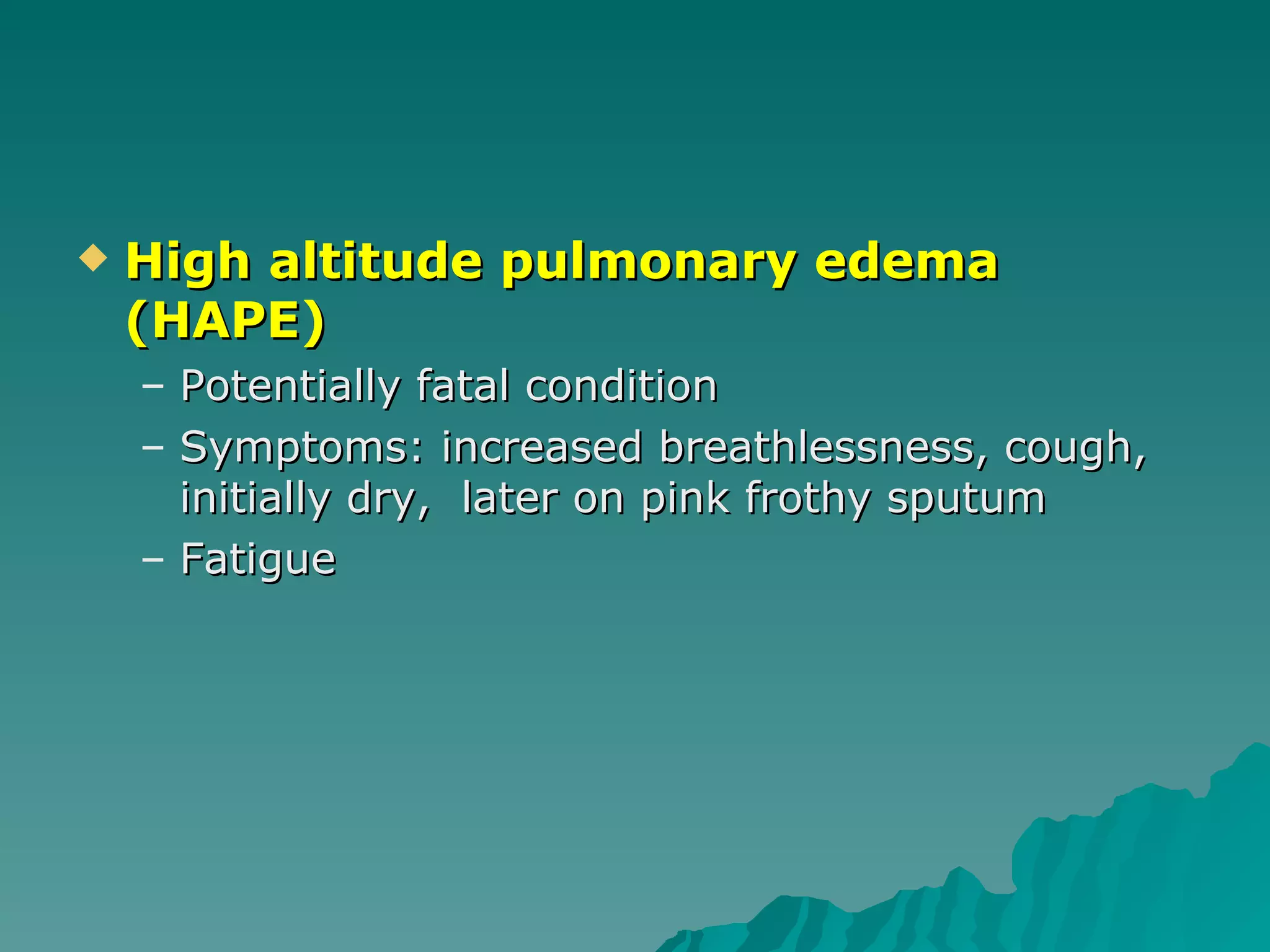 12. high altitude sickness | PPT