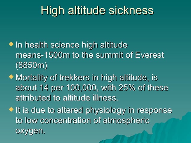 12. high altitude sickness | PPT | Lung and Respiratory Health ...