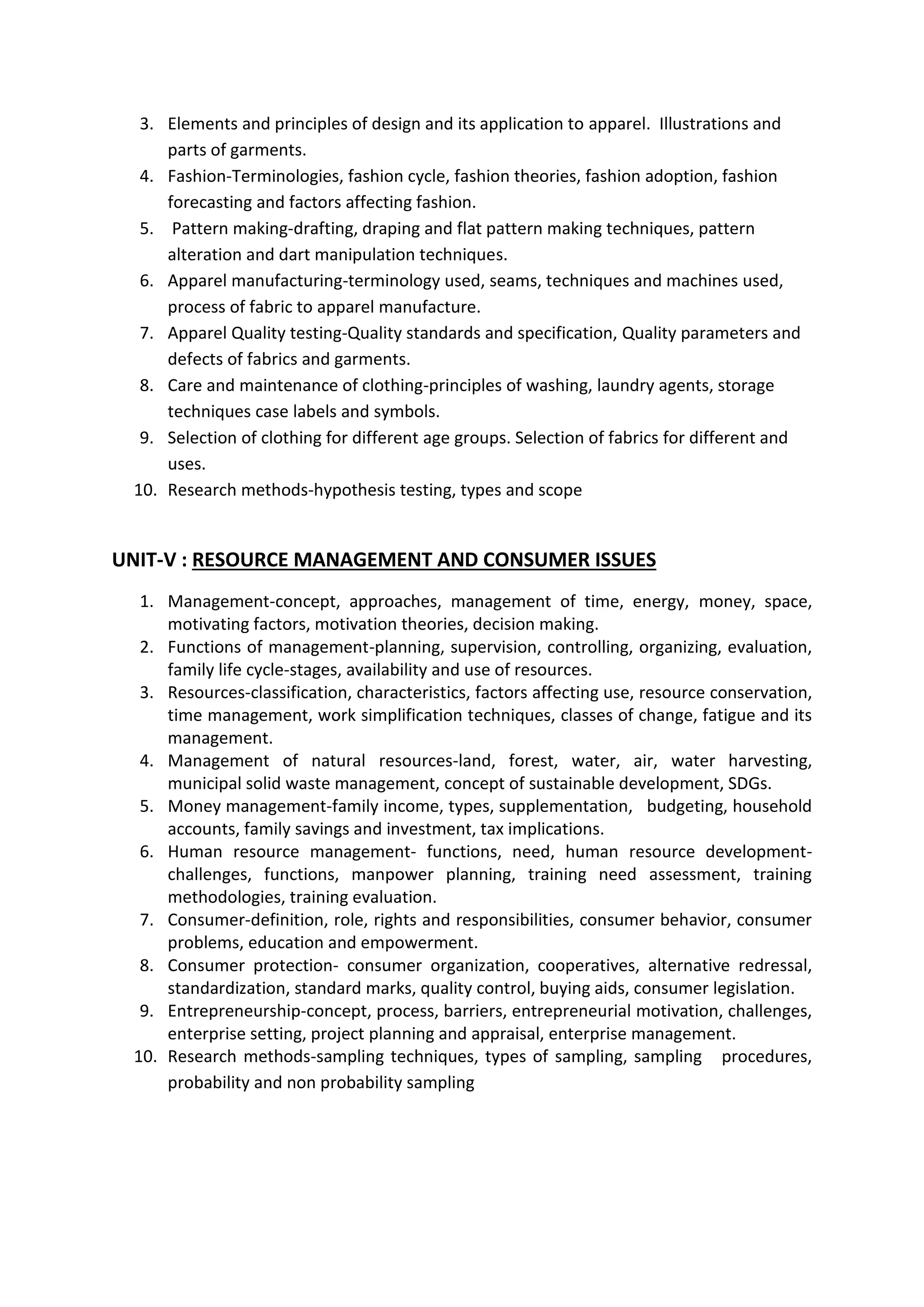 NTA UGC NET JRF -12 home science-new updated syllabus | PDF ...