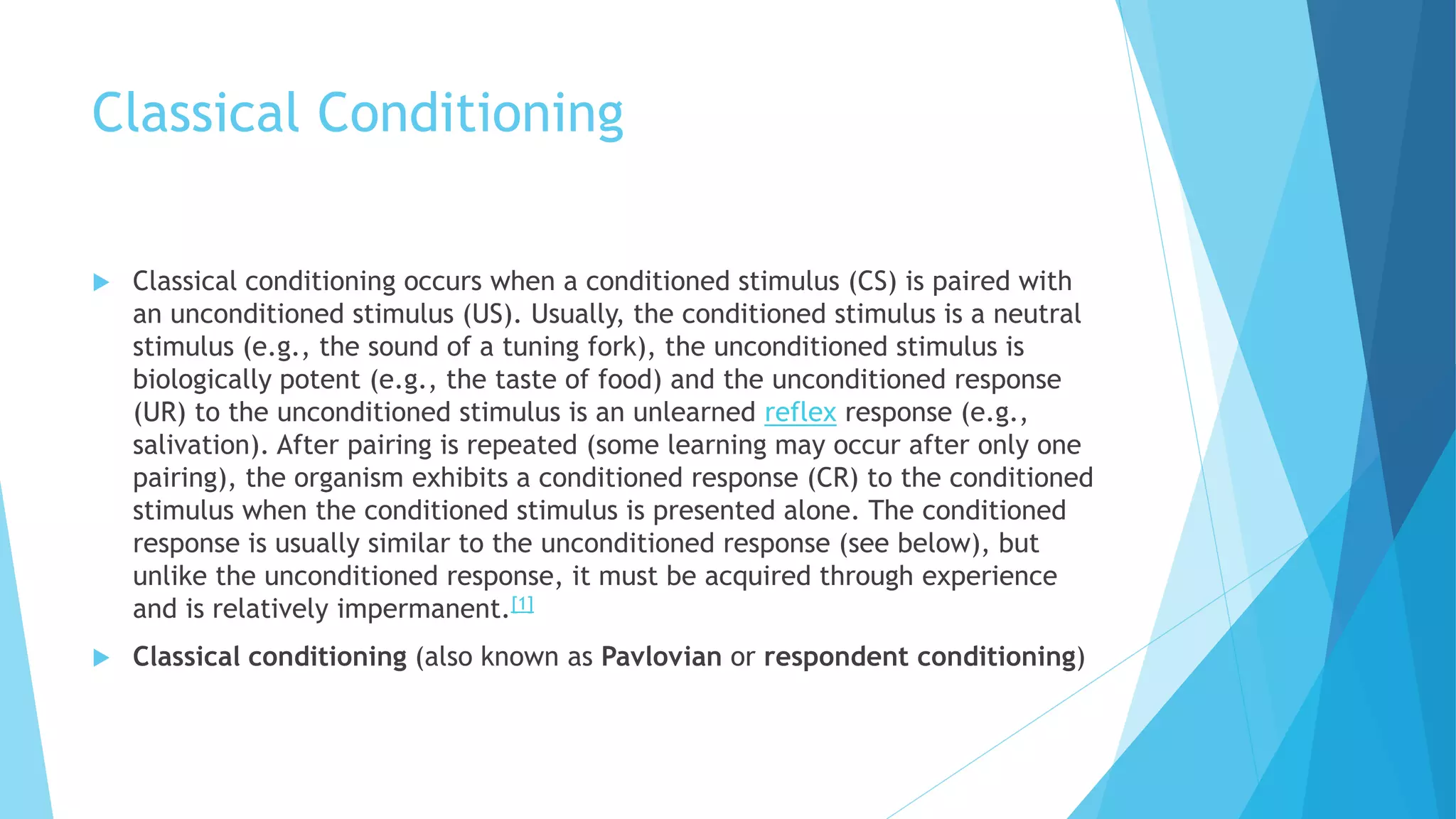 Classical & Opperant Conditioning | PPTX