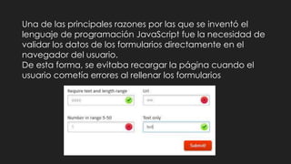 Introducción a Javascript: Formularios | PPTX