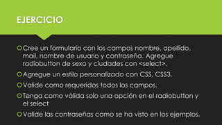 Introducción a Javascript: Formularios | PPTX
